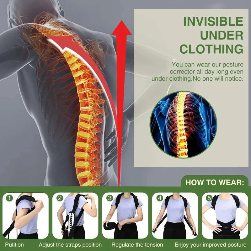 Posture Corrector for Hunched back, Kyphosis and Vertebral - Ober Health